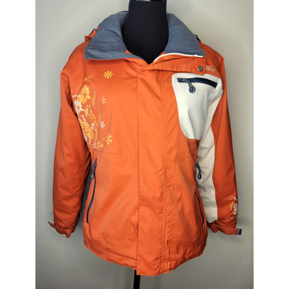 Predator | Jackets & Coats | Predator Wear Womens Small Orange Floral ...